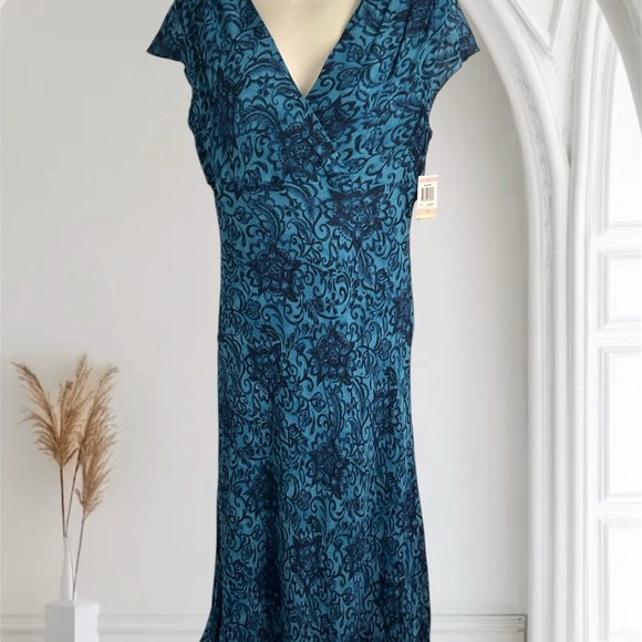 Style & Co. | Dresses | Vintage Y2k Blue Floral Maxi Dress Whysigoth ...